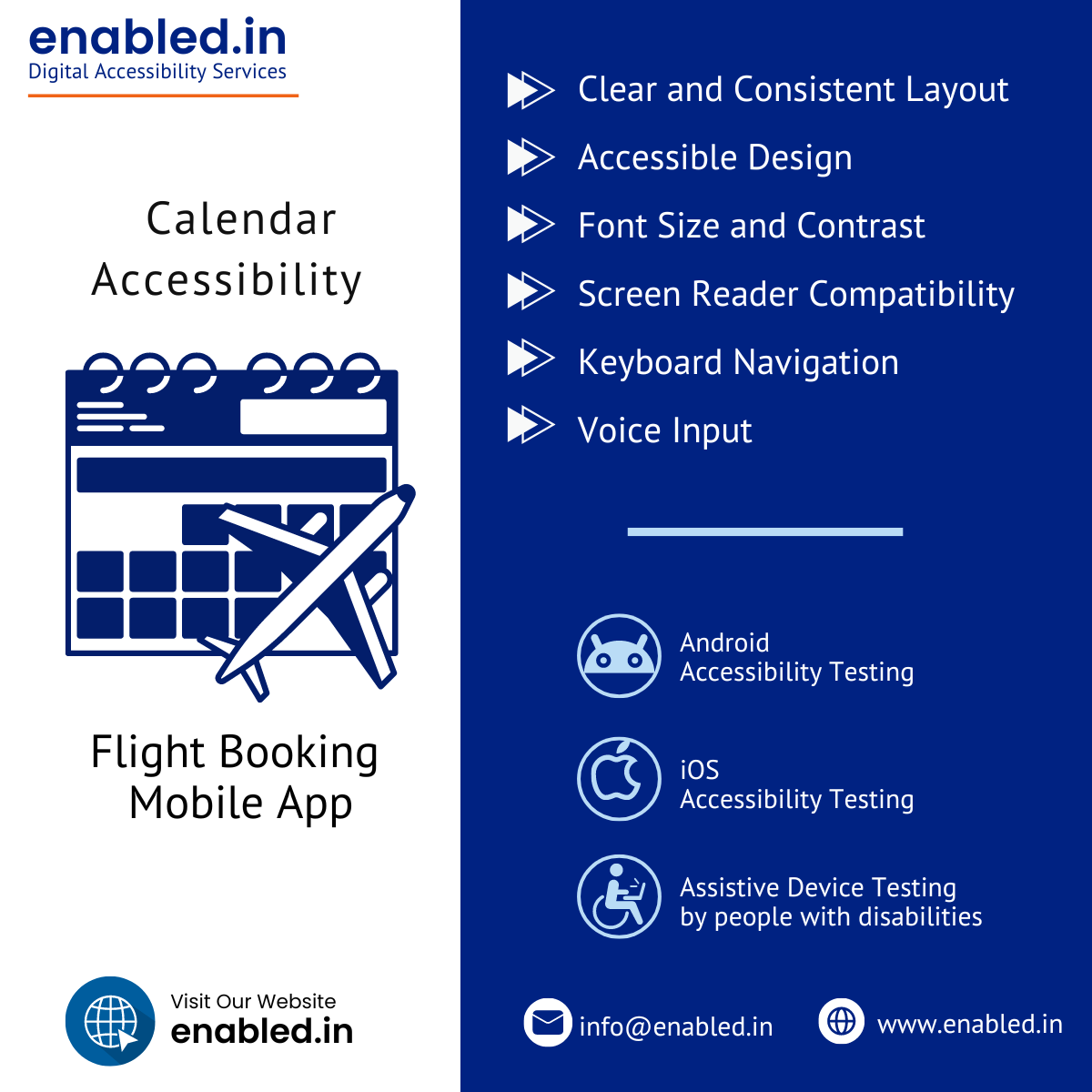 Calendar Accessibility for Flight Booking Mobile App - Enabled.in